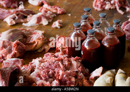 Raw Pig Blood Used for Cooking Regional Specialty Food Dishes Menghai ...