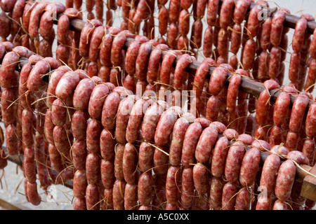 Sausages Drying on the Rack Luang Prabang Laos Stock Photo - Alamy