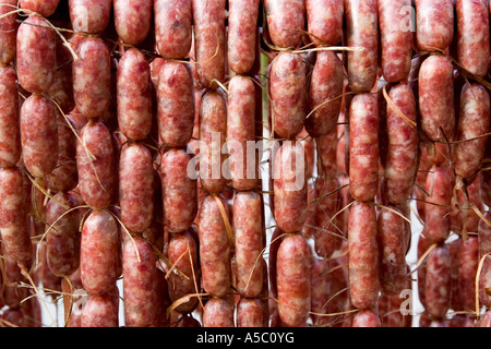 Sausages Drying on the Rack Luang Prabang Laos Stock Photo - Alamy