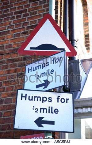 UK, Road Traffic Sign, humps ahead Stock Photo: 115719386 - Alamy