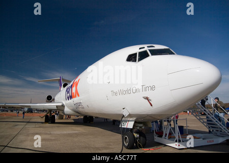 FedEx Boeing 727 cargo plane landing at the Boise Airport, Idaho, USA ...