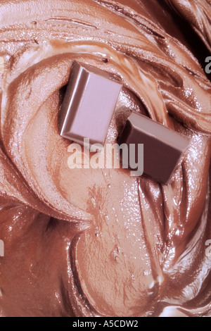 Close up view delicious chocolate wooden table Stock Photo - Alamy