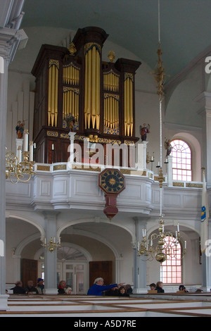 Inside Boston, Massachusetts, Old North Church (famous for signal to Paul Revere) with its ...