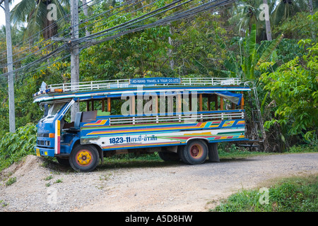 Asian buses; Public transport at Ao Nang Bus or travel & tour ...
