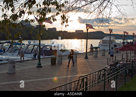 Georgetown Waterfront Park in Georgetown section of Washington DC USA ...