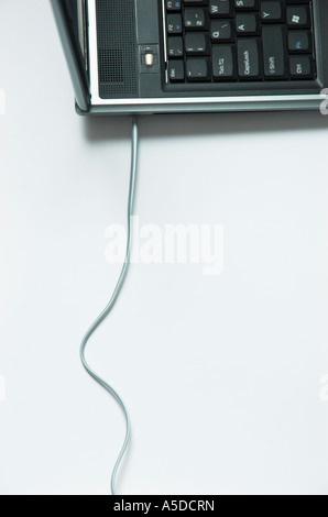 Telephone Cable Plugging into Laptop Stock Photo - Alamy