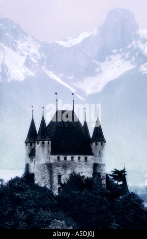 Small Swiss castle Stock Photo - Alamy