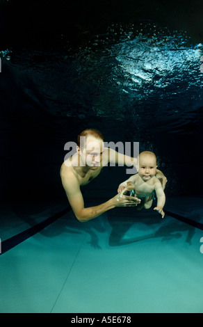 Babyswimming, Baby diving underwater in Pool and having fun, Baby water ...