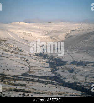 Beautiful snow scene from Mam Ratagan pass towards the Kintail Hills ...