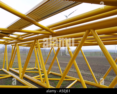 Yellow structural design, stage Stock Photo - Alamy