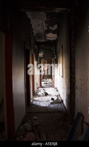Interior of derelict office building in Glasgow UK Stock Photo - Alamy