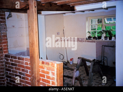 old kitchen room before renovation - run down apartment interior Stock ...