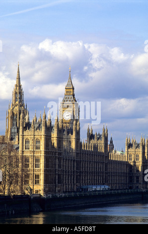The building of British Parliament in London city, England Stock Photo ...