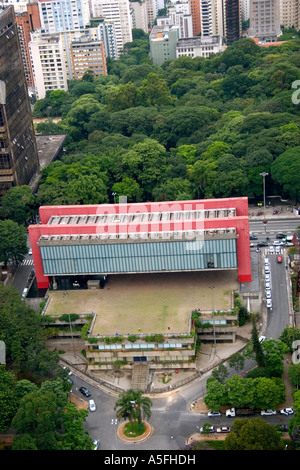 Aerial view of MASP the Museum of Art Sao Paulo Brazil Stock Photo - Alamy