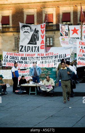 Banner for Mexican Communist Party Zocalo Mexico City Stock Photo - Alamy