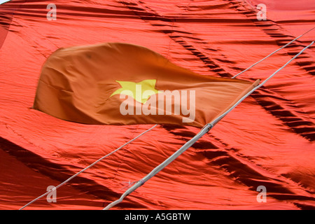Chinese junk flag Stock Photo - Alamy