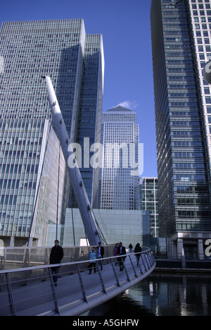 Canada Square and 40 Bank Street Canary Wharf London photographed from ...