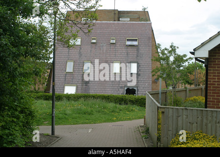 Flats in Toothill Swindon unusual pyramid design Stock Photo - Alamy