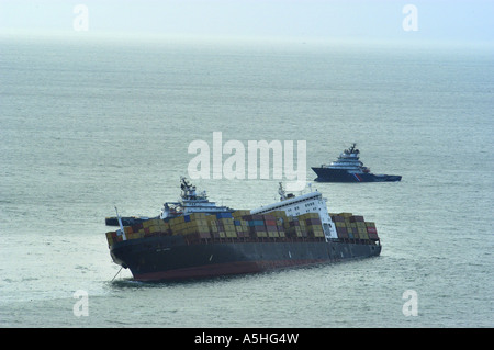 MSC Napoli container ship beached off Branscombe in Devon, Britain UK ...