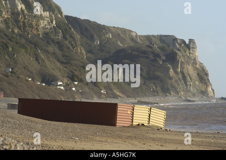 MSC Napoli container ship aground off Branscombe in South Devon ...