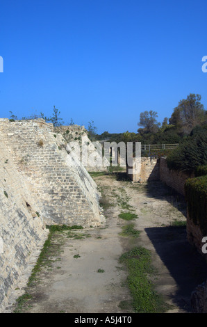 The Crusaders moat around Caesarea, Israel 10 m deep and 15 m wide ...