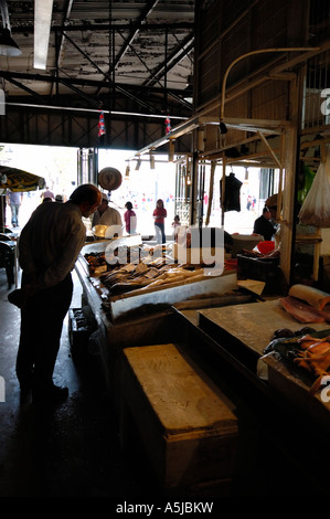 Fish And Shellfish At Mercado Central Santiago Chile // SANTIAGO, Chile ...