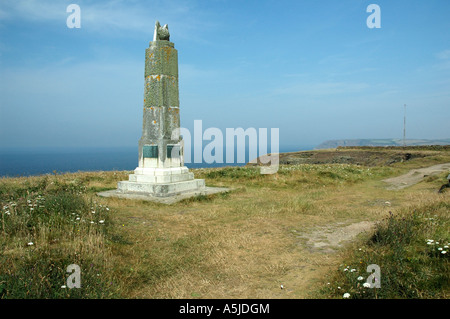 Marconi monument at Poldhu Cornwall Stock Photo - Alamy