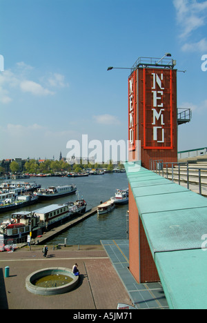 The rooftop terrace of NEMO an interactive museum in Amsterdam harbour ...
