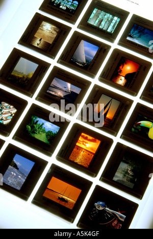 Transparencies on a lightbox Stock Photo - Alamy