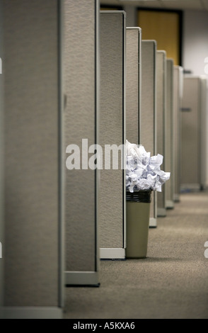 Empty office cubicles Stock Photo - Alamy