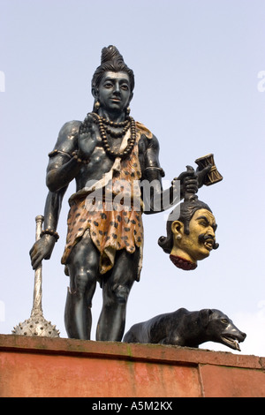 Statue of the ferocious and frightening hindu god Kali Stock Photo - Alamy