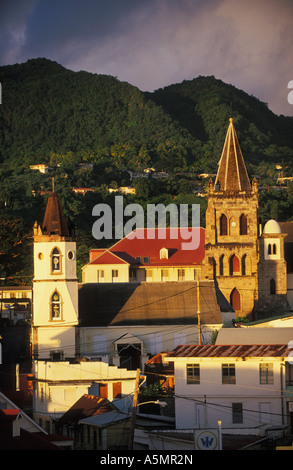 Anglican church in Roseau capital of Dominica, West Indies Stock Photo ...