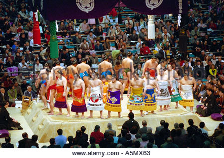 Opening ceremony at sumo tournament in Nagoya Stock Photo: 740715 - Alamy
