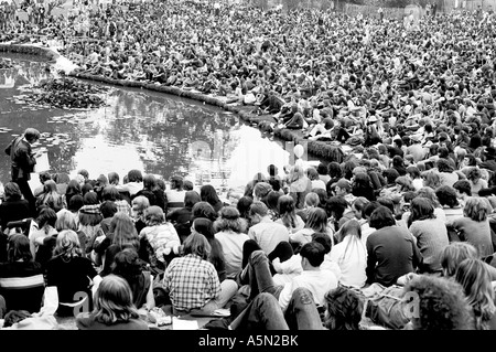 Music concert at the Crystal Palace Concert Bowl, London in 1970 Stock ...