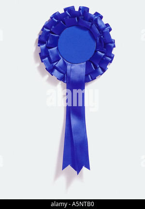 blue runner up rosette Stock Photo - Alamy