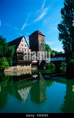 The Henkersteg bridge in Nuremberg, Germany, is captured in this ...