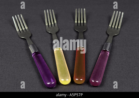 Group of Multi colored handled forks Stock Photo - Alamy