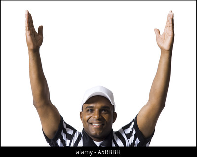 Referee touchdown signal smiling Stock Photo, Royalty Free Image ...