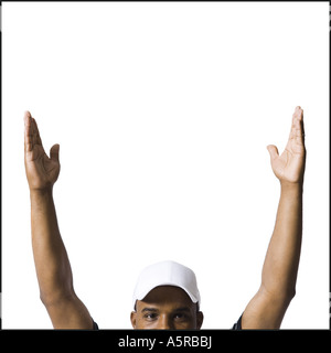 Referee touchdown signal smiling Stock Photo - Alamy