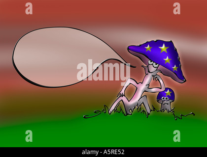 Funny picture toadstool Stock Photo - Alamy
