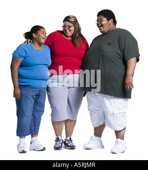Three heavyset friends Stock Photo - Alamy