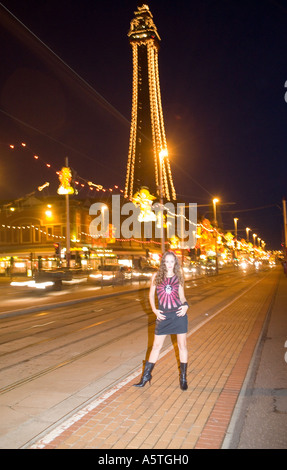 Blackpool Tower illuminated during the annual Blackpool Stock Photo ...