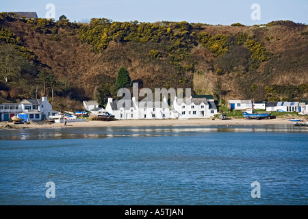 View across the bay at Morfa Nefyn towards the Ty Coch pub on the beach ...
