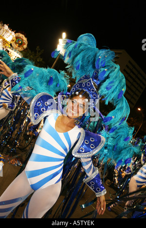 Float and samba dancer in amazing costume prepare for Rio de Janeiro ...