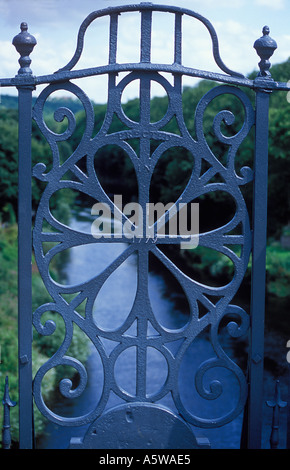 The first ever built bridge made of iron at Ironbridge Shropshire UK ...