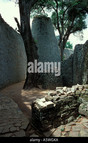 The Conical Tower at Great Zimbabwe Africa Stock Photo - Alamy