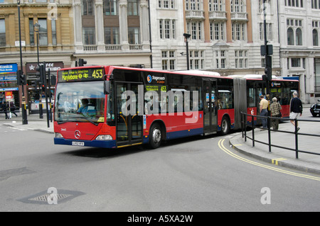 Bendy bus Mercedes Citaro driving through the centre of the city of ...