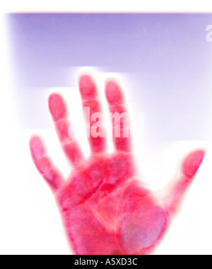 A red handprint Stock Photo - Alamy