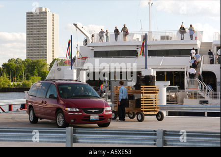 WISCONSIN Milwaukee Lake Express ferry service boat on Lake Michigan ...
