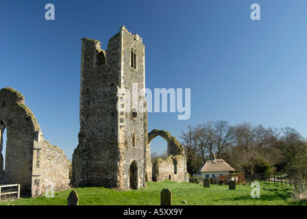 Remains of St Andrews church Roudham Norfolk uk Stock Photo - Alamy